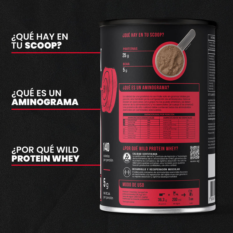 Wild Protein Whey Sabor Chocolate 653 g | Wild Foods
