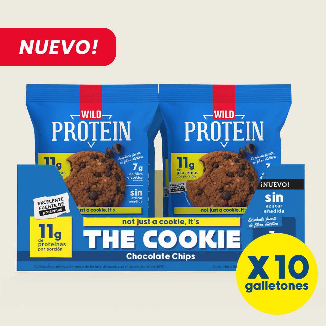 Wild Protein The Cookie Chocolate Chips 10 unidades – Wild Foods