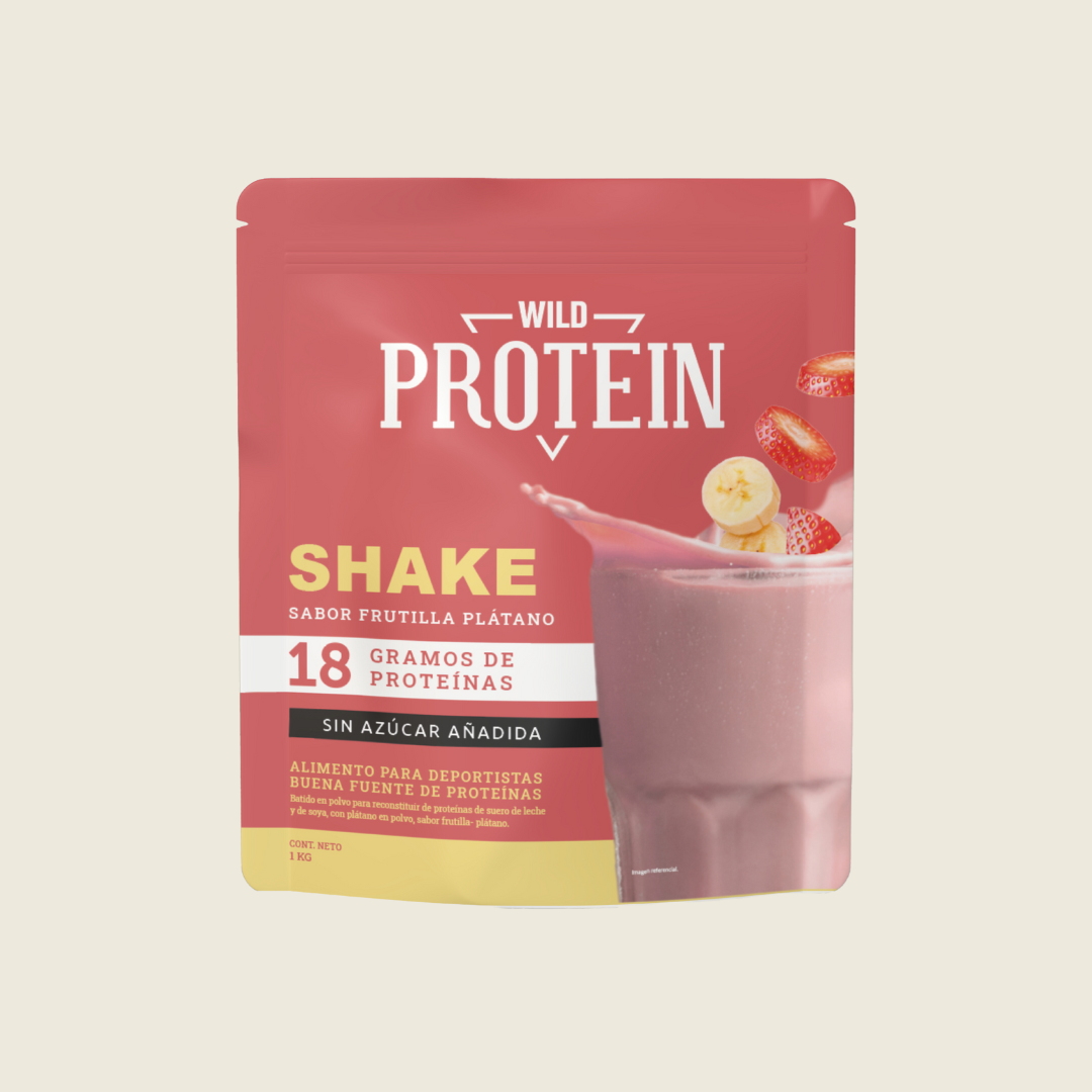 Shake proteico Frutilla Platano Wild Protein | Wild Foods